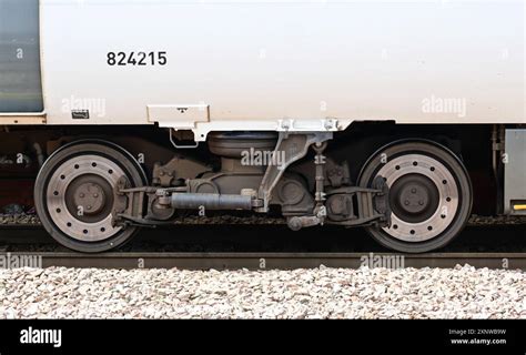 Bogie Wheelset With Inside Frame On Azuma Railway Carriage 824215 Stock