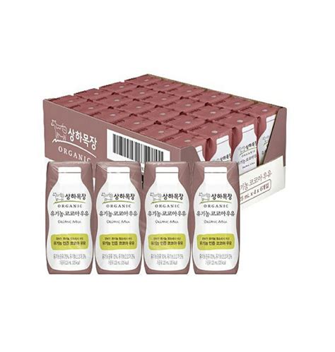 상하목장 유기농 코코아 우유 125ml 24팩 티몬