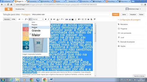 Criando postagens e páginas no blogger YouTube