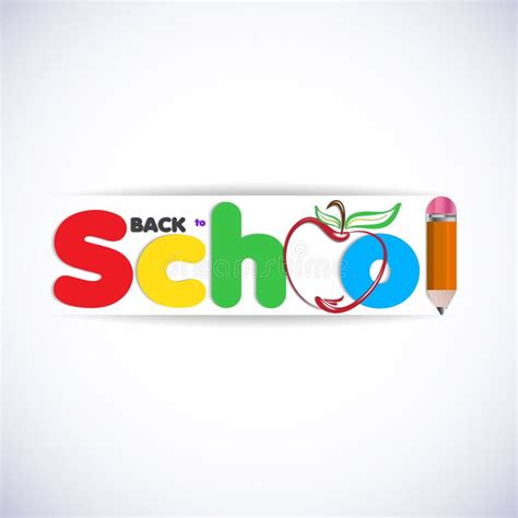 Back To School Words Education Logo Icon Vector Symbol Design Stock