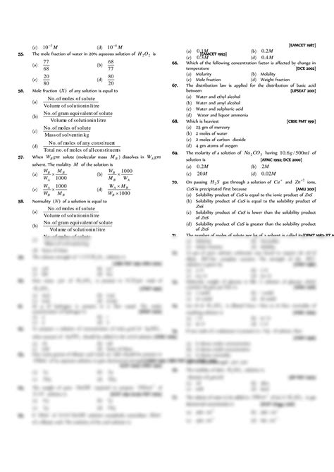 SOLUTION Solution And Colligative Properties Practice Problems With