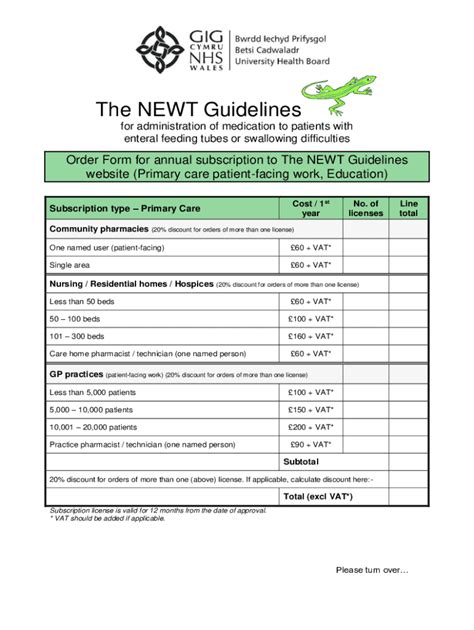 Fillable Online Newt Guidelines E Library For Health Fax Email Print Pdffiller