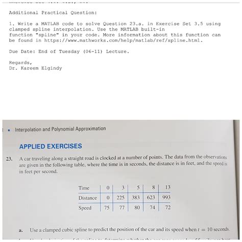 Solved Additional Practical Question 1 Write A MATLAB Code Chegg Com