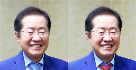 포토샵으로 ‘청준표에서 ‘홍준표로 슬쩍 복귀빨간 넥타이 사진 3개 올린 까닭은