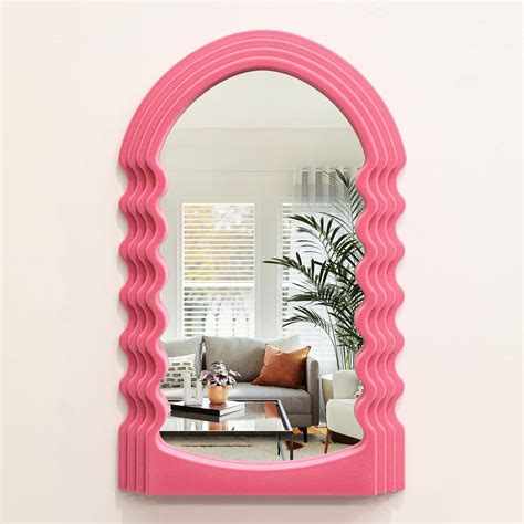 Teipai Wavy Wall Mirror For Living Room Decor Velvet