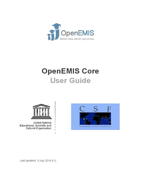 Openemis Core Manual En Pdf Web Application Databases