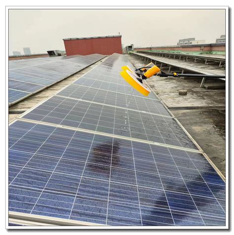 Battery Driven Double Disc Solar Panel Cleaning Brush For Large Or Small Solar Panel Cleaning