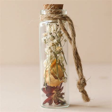 Small Dried Flower Glass Bottle Lisa Angel