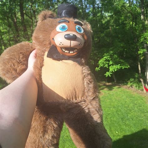 Freddy Fazbear FNAF Twins Plush Ooak Doll Ooak Plush Clay Face Plush Art Doll Five Nights At