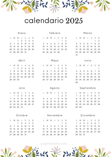 Calendarios 2025 Para Imprimir Bonitos Mimi Ursulina