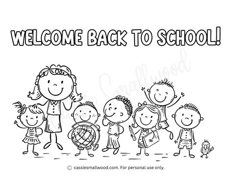 The Cutest School Coloring Pages Cassie Smallwood