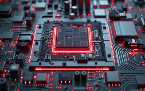 Processor Microcontroller Computer Motherboard Background Premium Ai