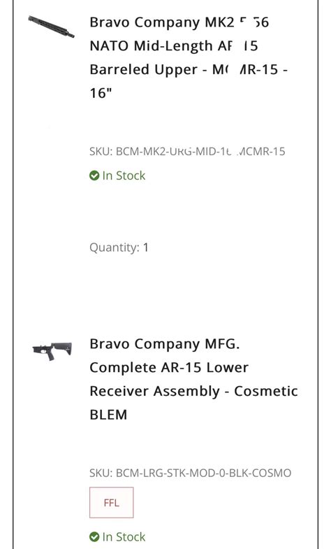 Bcm Mk2 Upper And Blem Lower R Ar 15