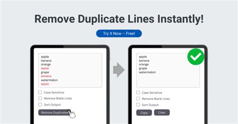 remove duplicates online free tool to delete duplicate lines