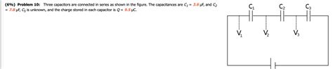 Solved Problem Three Capacitors Are Connected In Chegg Com