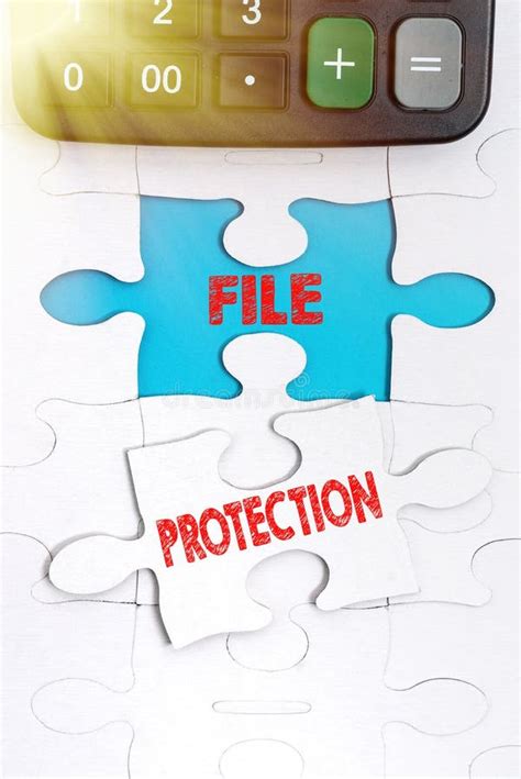 Sign Displaying File Protection Business Approach Preventing