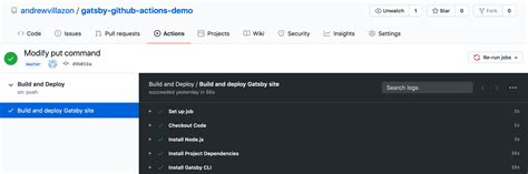 automatically deploying a gatsby site with github actions