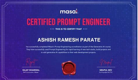 Graduated From Prompt Engineering Ashish Parate Posted On The Topic Linkedin