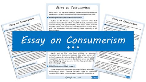 Consumerism Essay 10 Lines 250 Words And 500 Words