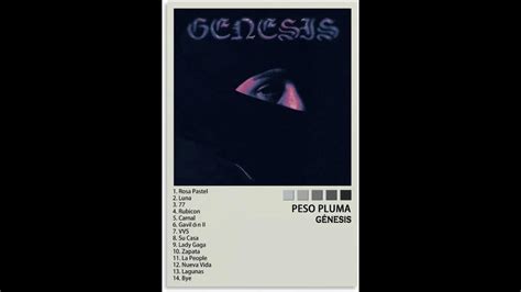 Álbum Peso Pluma Génesis Mixied Primera Parte 🎧🎺 Youtube