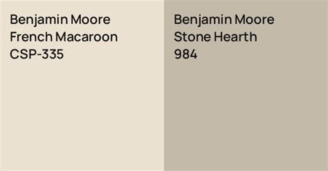 Benjamin Moore French Macaroon Vs Benjamin Moore Stone Hearth Comparison