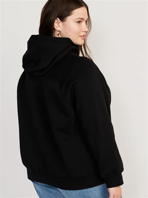 Oversized Logo Graphic Fleece Hoodie Old Navy