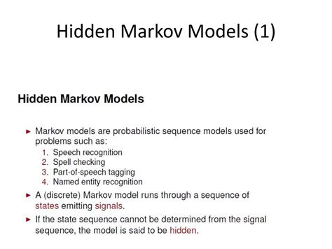 Lecture 7 Hidden Markov Models Hmms Pptx Technology And Computing