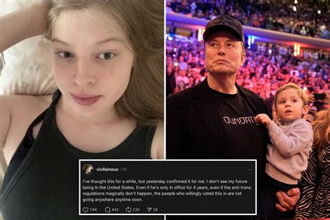 Elon Musks Estranged Trans Daughter Announces Shes Leaving The Us