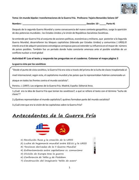Flashcards de Tema Guerra Fría Por Argelys uDocz