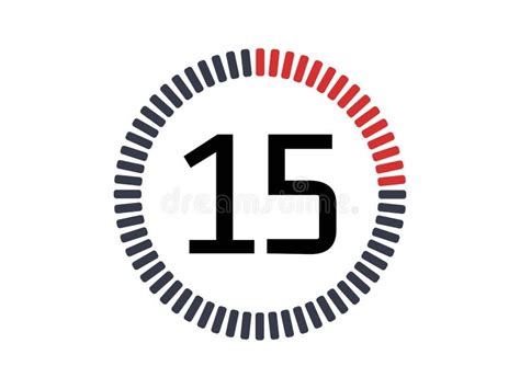 Red 30 Seconds Time Stopwatch Icon And Time Counter Stock Vector