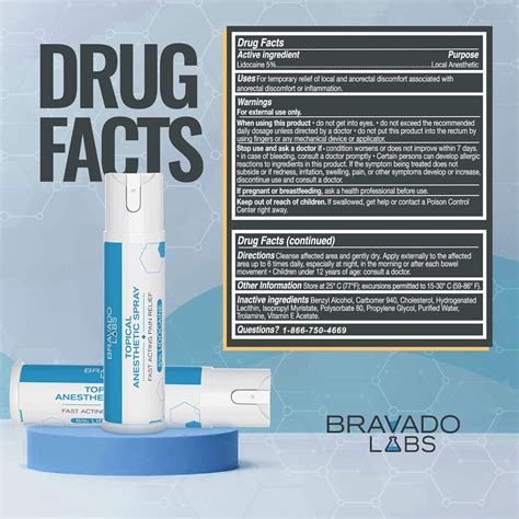 Bravado Labs Aerosol De Lidocaína Spray Anestésico Tópico Spray