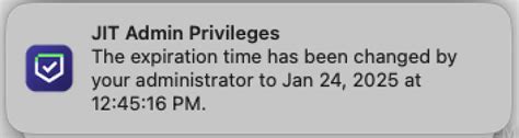 Just In Time Jit Administrator Privileges Macos
