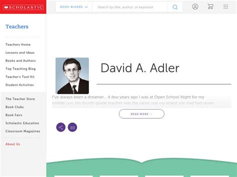 Scholastic Biography David A Adler Handout For Pre K 1st Grade