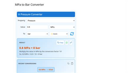 Megapascals To Kilopascals 1 Megapascal 1000 Kilopascal