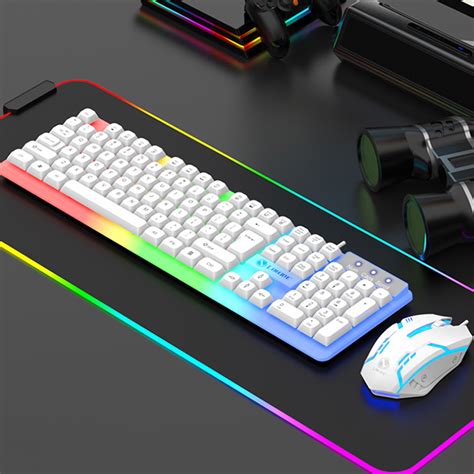 Rxirucgd Keyboard Luminous Keyboard And Mouse Set Hovering Keyboard