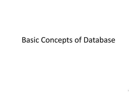 Introduction To Database Pptx