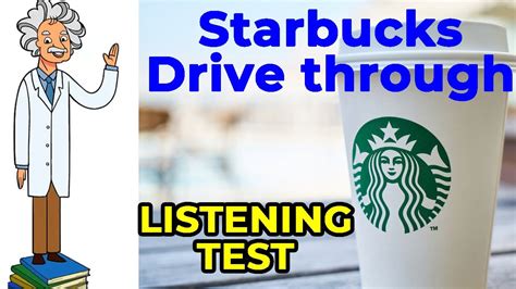 Starbucks Drive Through Listening Test English Lesson YouTube