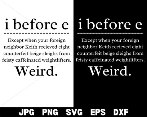 I Before E Svg Funny Grammar Teacher Svg English Teacher T