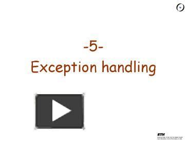 Ppt Exception Handling Powerpoint Presentation Free To Download Id A Bfc Njbjz