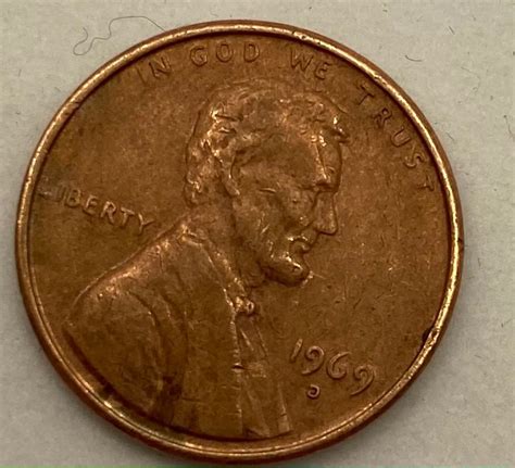 1969 D Lincoln Penny Floating Roof Fg Initials Rare Etsy
