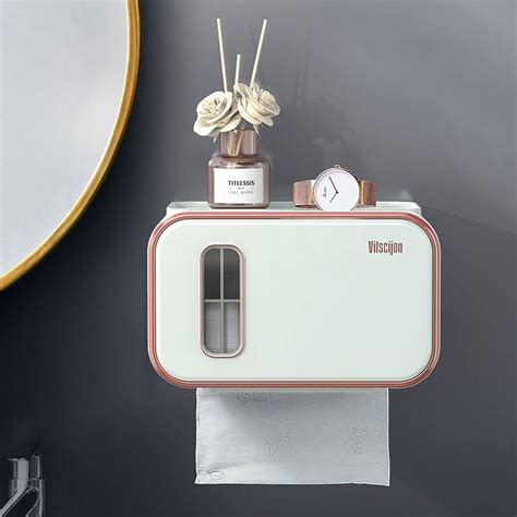 Badu Bg Държач за контейнер за тоалетна хартия Пластмасова кутия за кърпички за всекидневна