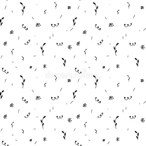 Flower Cute Abstract Floral Nature Simple Pattern Stock Illustration