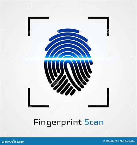 Finger Print Scanning Identification System Biometric Authorization And Business Security
