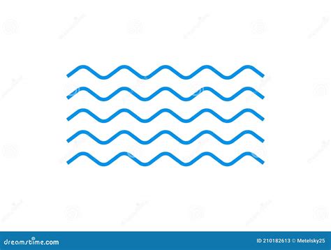 Ikona Linii Grupy Znak Wodny Logo Morza I Oceanu Ilustracja