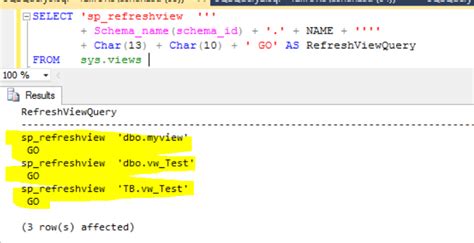 Welcome To Techbrothersit How To Generate Script To Refresh All Views In A Sql Server Database