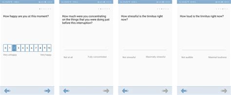 Screenshots Of The Interfaces Of The Ecological Momentary Assessment Download Scientific
