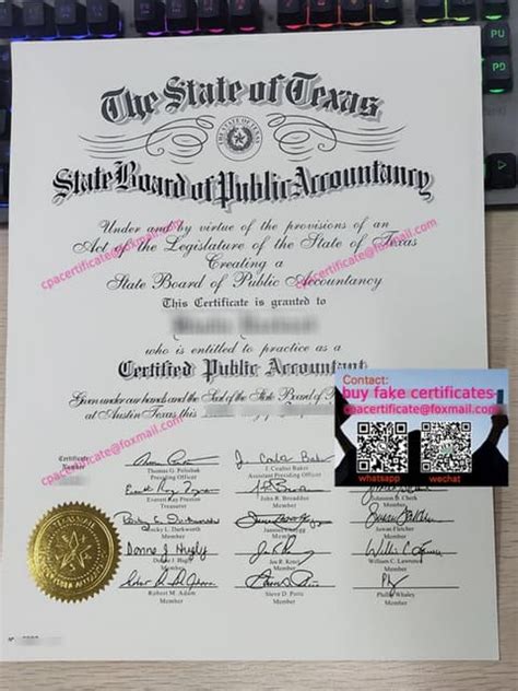 Texas Cpa Certificate Pdf