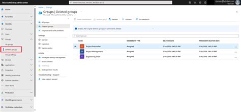 Restore A Deleted Microsoft 365 Group Microsoft Entra Id Microsoft