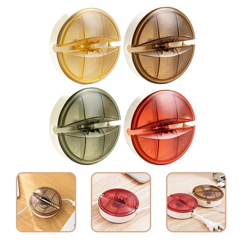 Gaxire 4pcs Cable Assorted Color Square Data Cable Organizer For Office