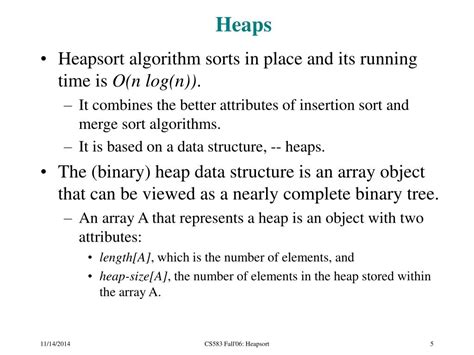 Ppt Heapsort Algorithm Powerpoint Presentation Free Download Id